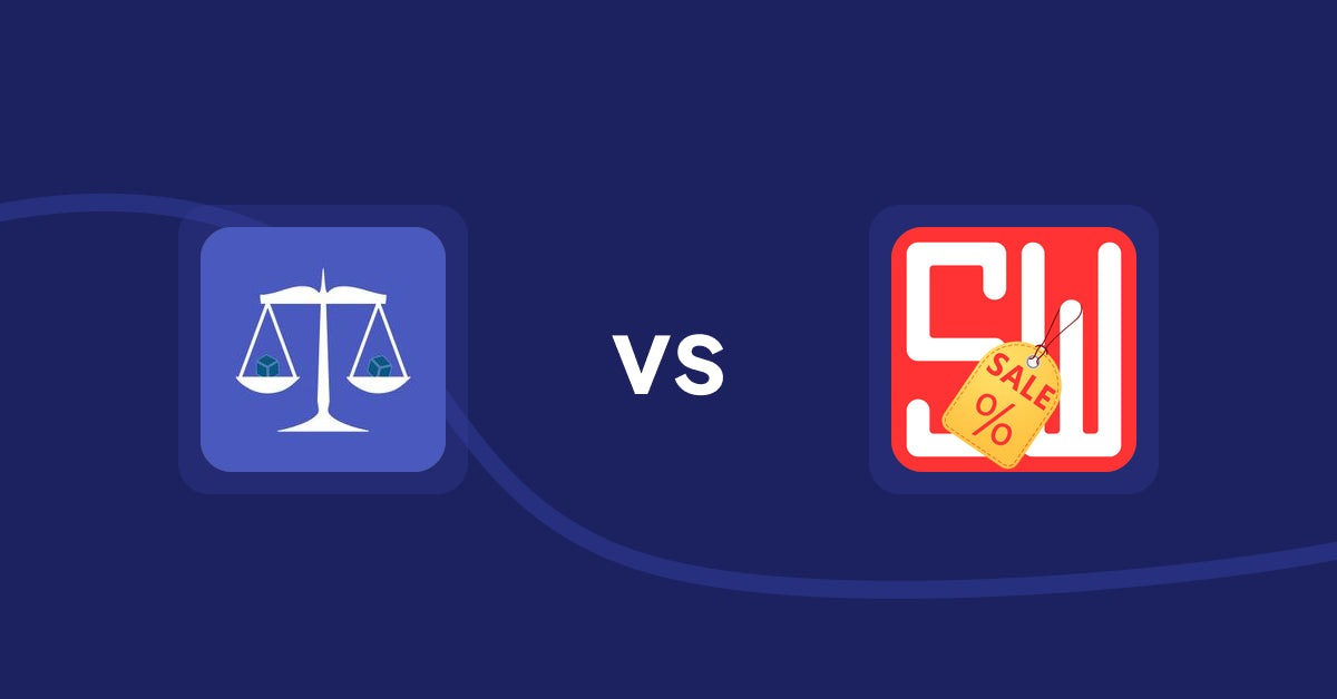 Shopify Product Display Apps: Equate ‑ Product Compare vs Super Waterm – Accentuate Custom Fields